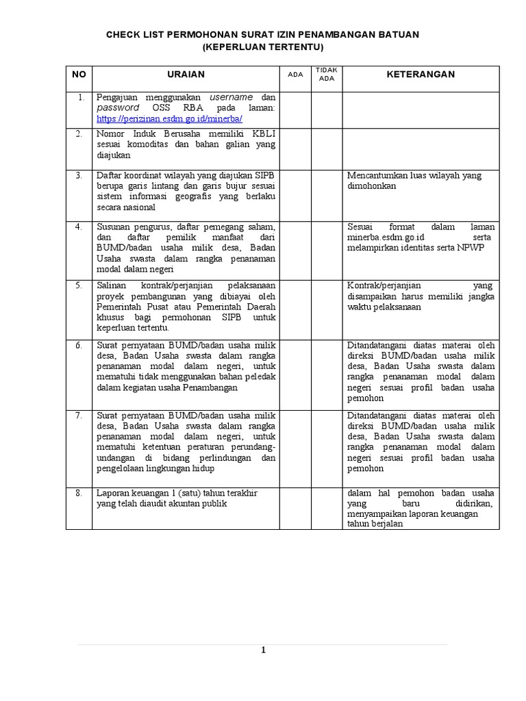 Persyaratan Sipb | PDF