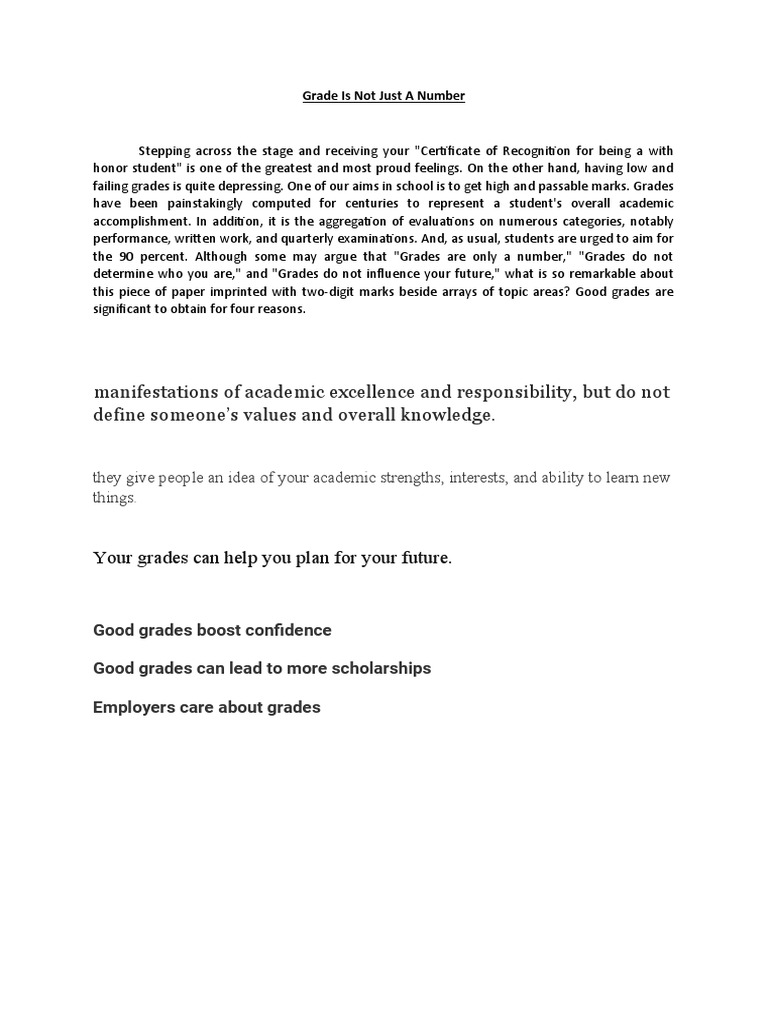 Grade Is Not Just A Number | PDF