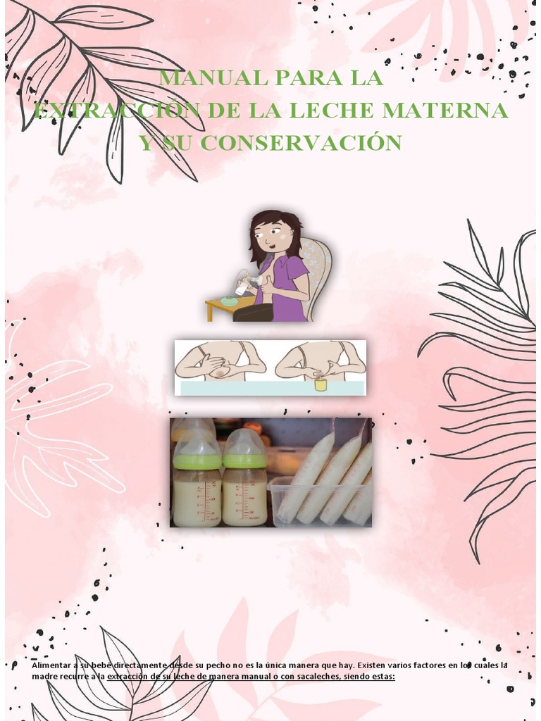 EXTRACCIÓN DE LA LECHE MATERNA - Manual Educativo | PDF | La leche materna | Leche