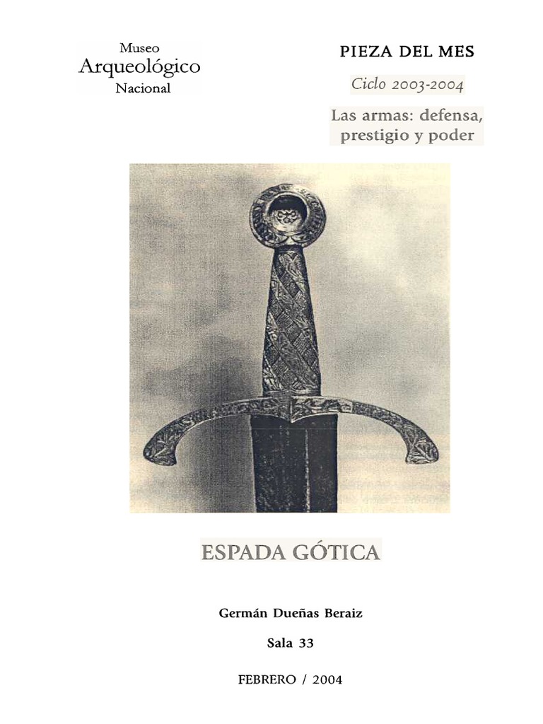 Man Pieza Mes 2004 02 Espada Gotica | PDF | Espada | Caballería