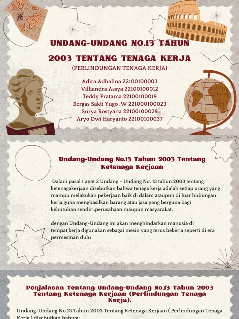 PPT K3 UU 13 Tahun 2003 Kelompok 3 | PDF