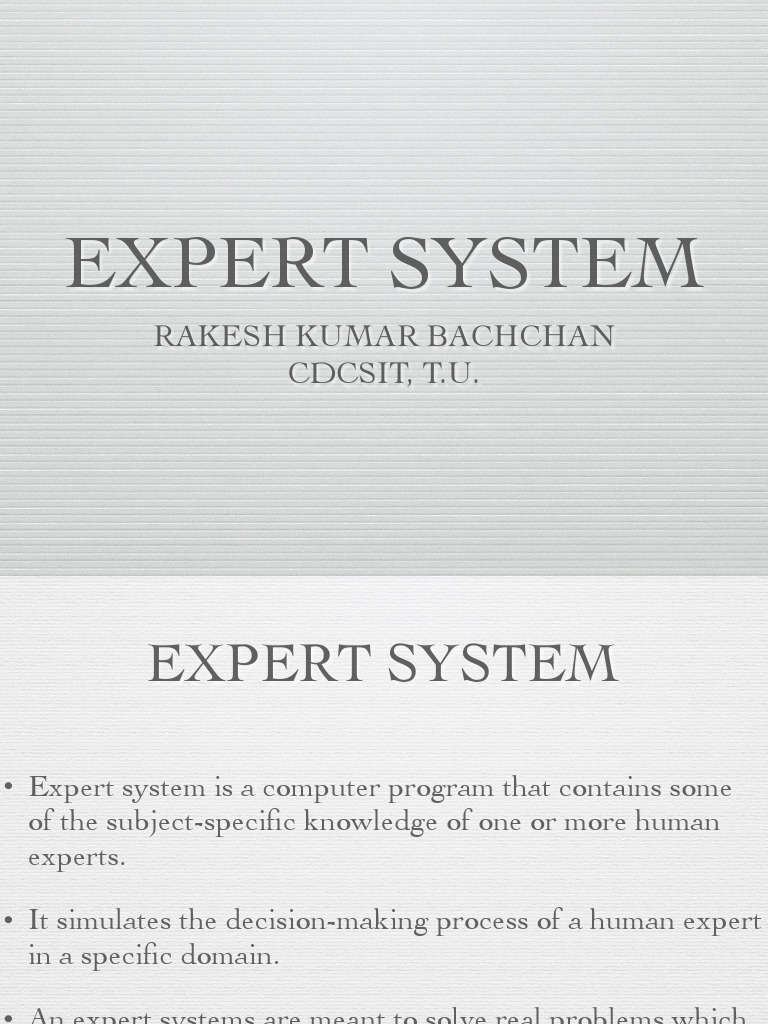 Expert System | PDF | Expert | System