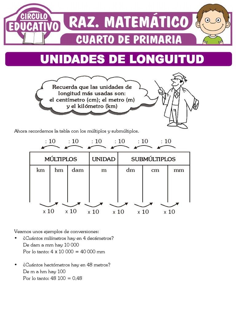 Ejercicios-de-Unidades-de-Longitud-para-Cuarto-de-Primaria | PDF
