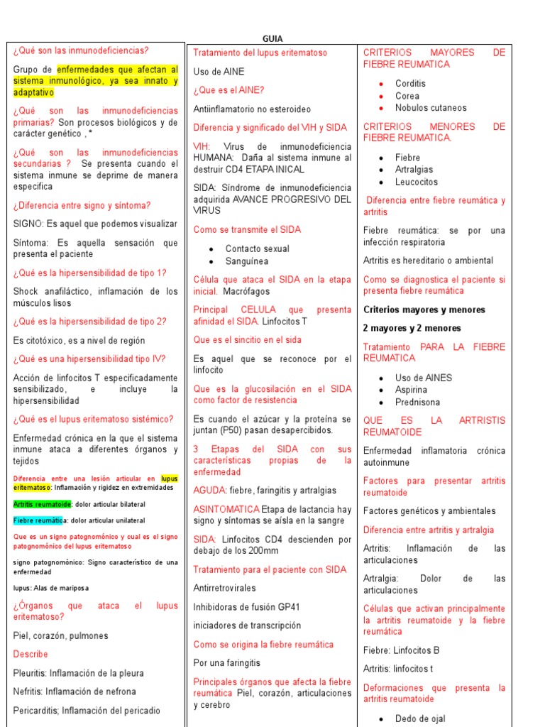 Inmunodeficiencias y enfermedades autoinmunes | PDF | Sistema inmune ...