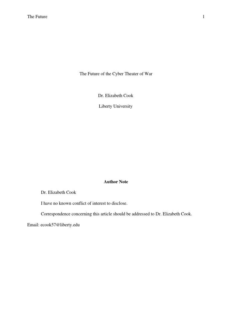 Future of Cyber Warfare Strategies | PDF | Security | Cyberwarfare
