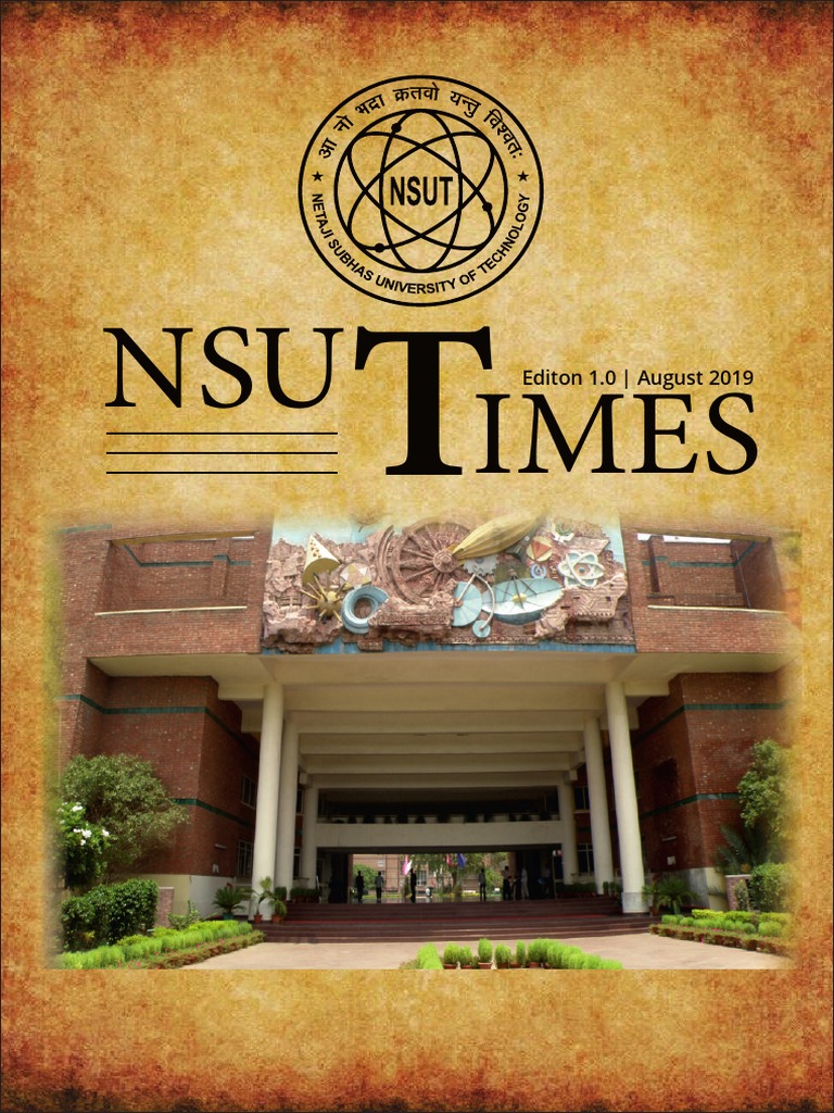 NSUT Times: Inaugural Edition Highlights | PDF | Business