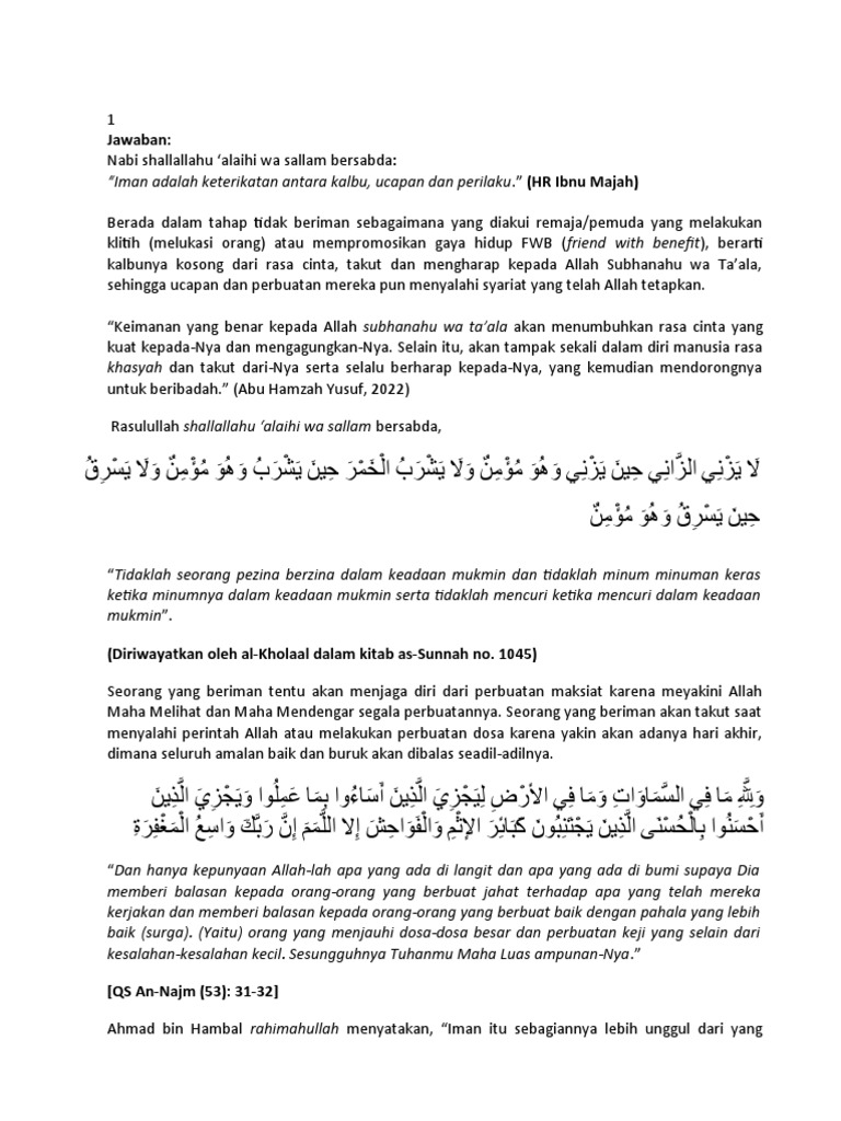 TUGAS MKWU4101 Pendidikan Agama Islam | PDF