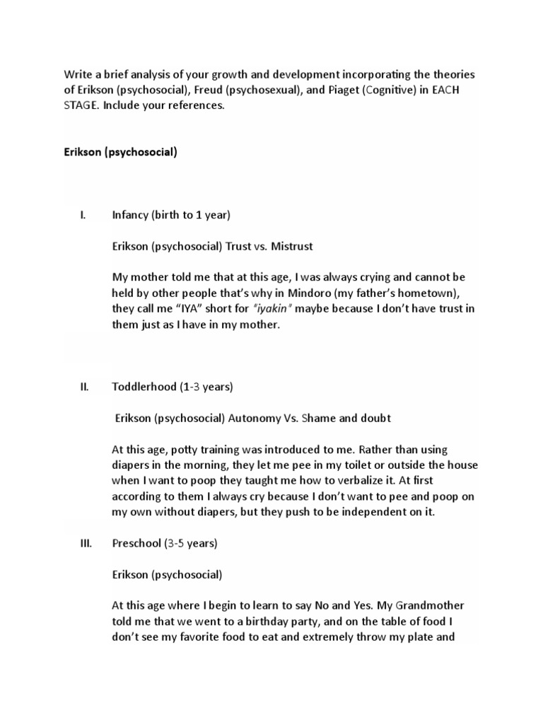 Development Essay | PDF | Developmental Psychology | Psychology