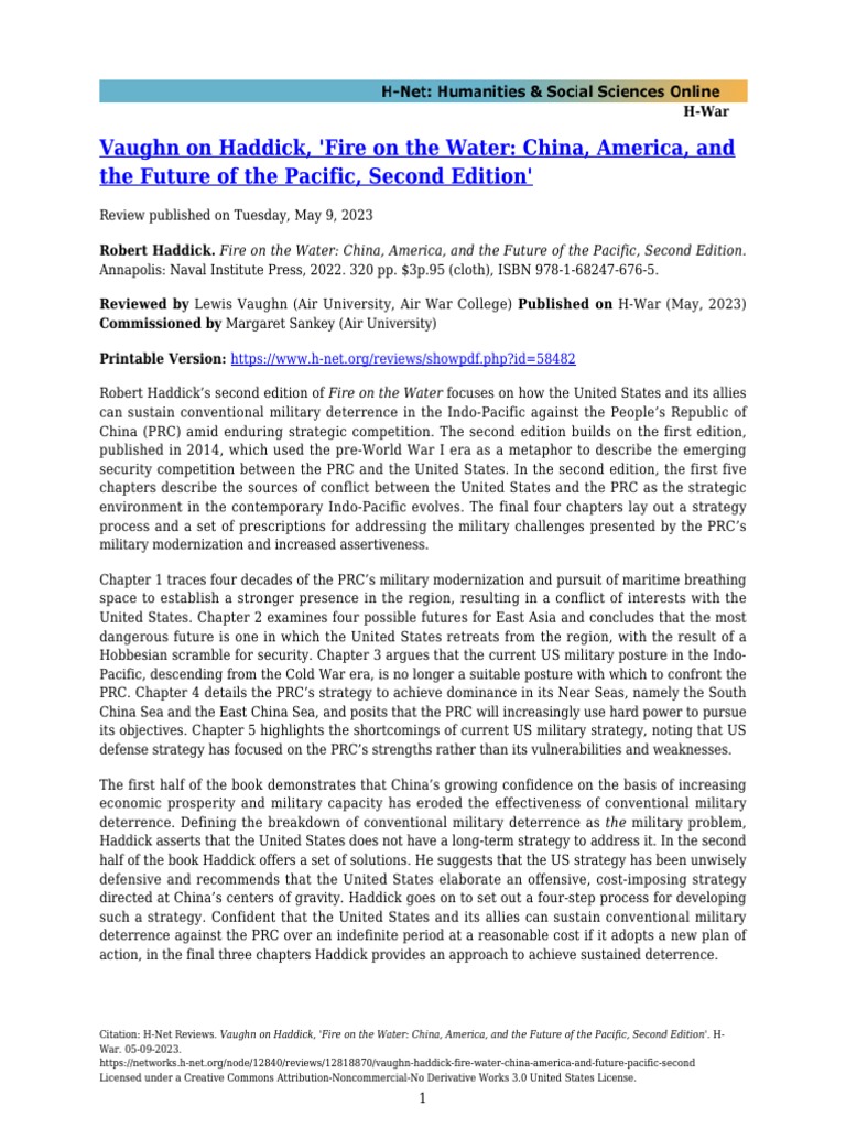 Review of Haddick's Fire on the Water | PDF | Aircraft Carrier | People ...