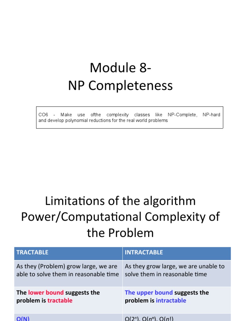 Intro To NP Completeness Modified | PDF