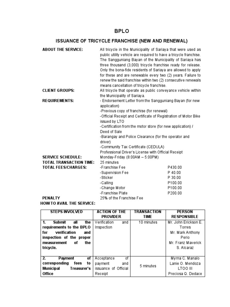 Bplo PDF | Download Free PDF | Franchising | Fee