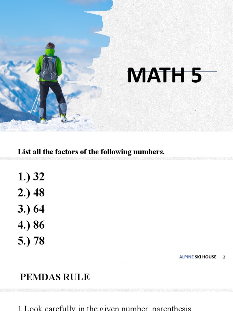 GEMDAS Order of Operations Guide | PDF