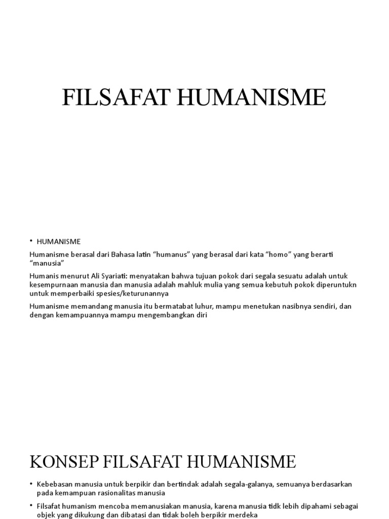 Filsafat Humanisme | PDF