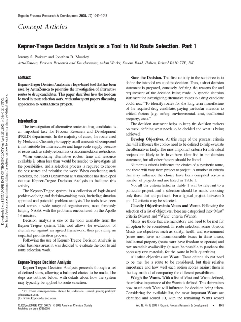 KT Route Selection | PDF | Data | Decision Making