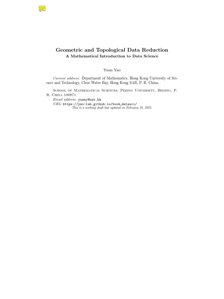 Geometric and Topological Data Reduction | PDF | Principal Component Analysis | Eigenvalues And ...