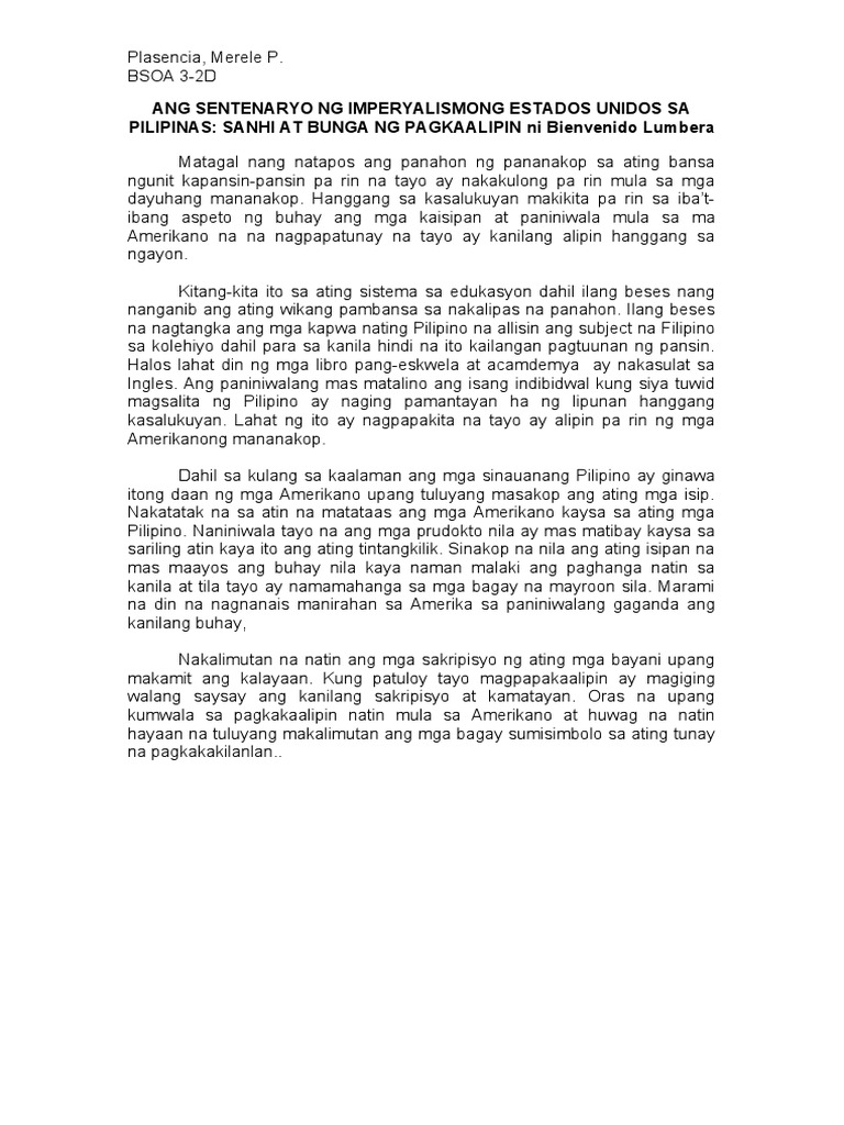 Plasencia BSOA 3-2D | PDF