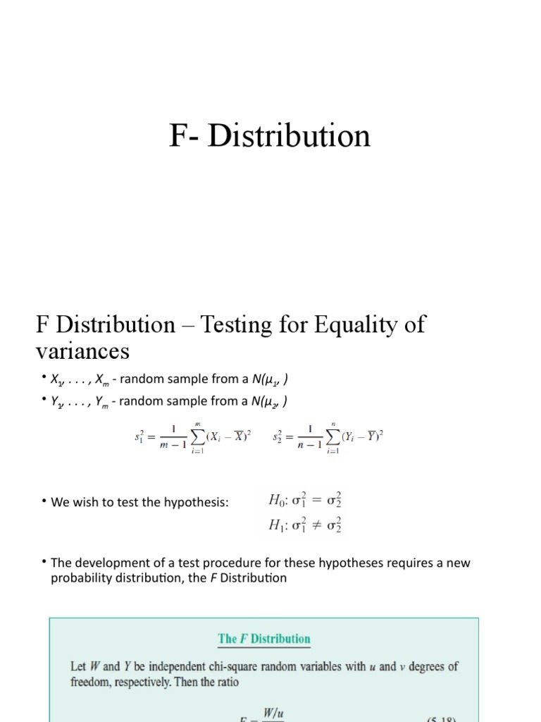 8 F-Distribution | PDF