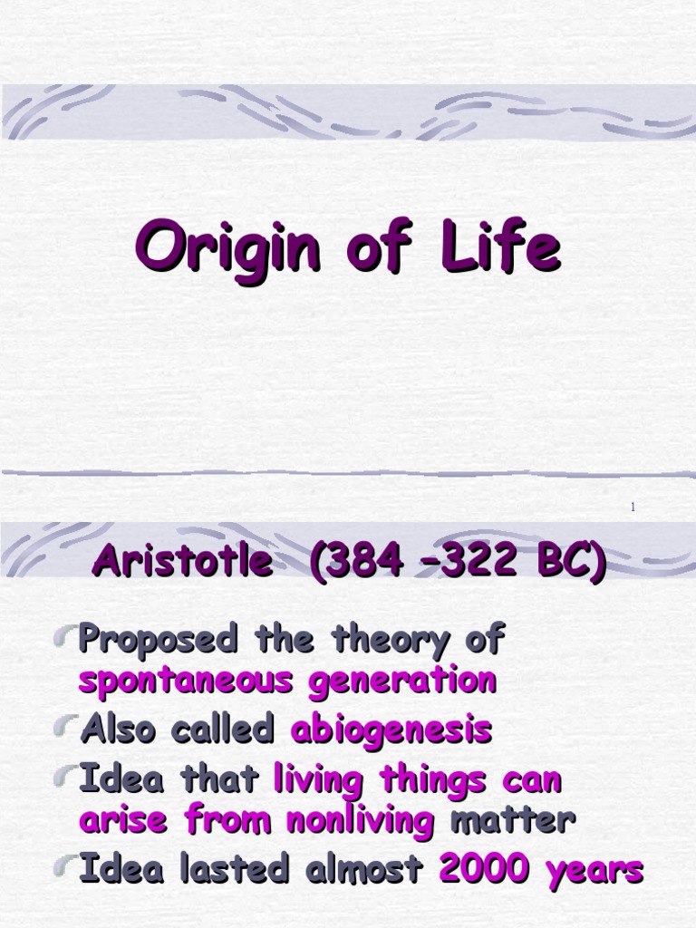 4 - Origin of Life (1.6MB) | PDF | Louis Pasteur | Microorganism