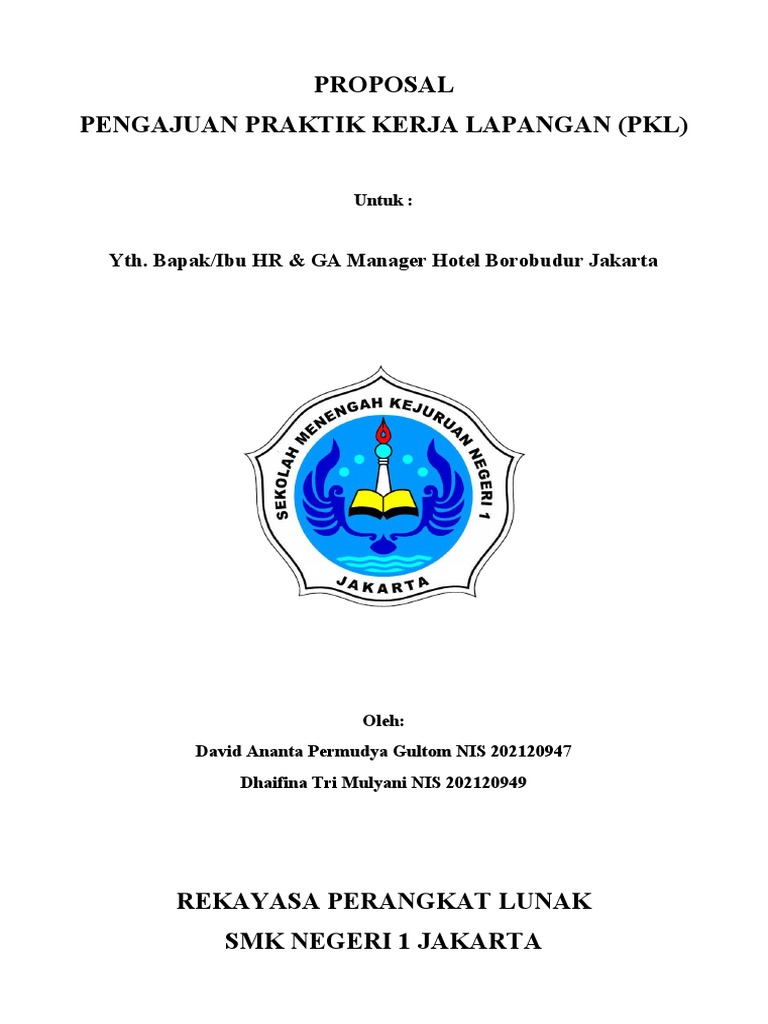 Proposal Pengajuan PKL Siswa SMKN 1 | PDF