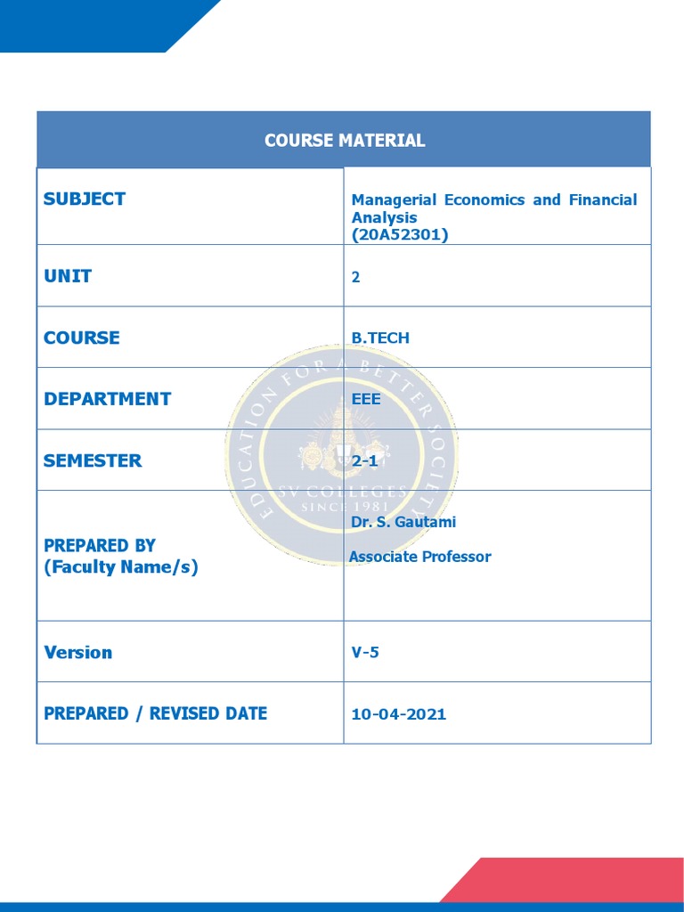 Understanding Production Functions, Cost Concepts, and Break Even Analysis through a Detailed ...