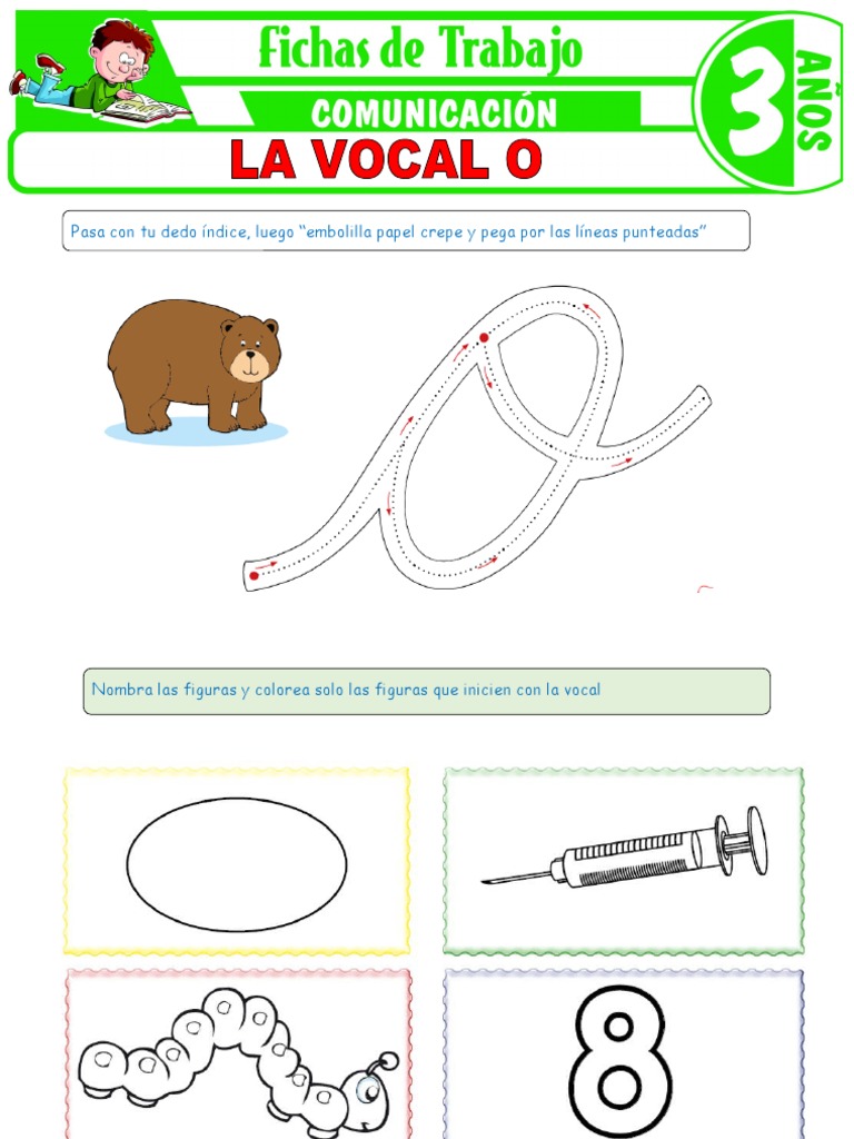 La Vocal O para Ninos de 3 Anos | PDF