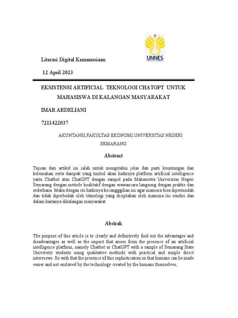 Artikel Literasi Digital - IMAR ARDELIANI PDF | PDF