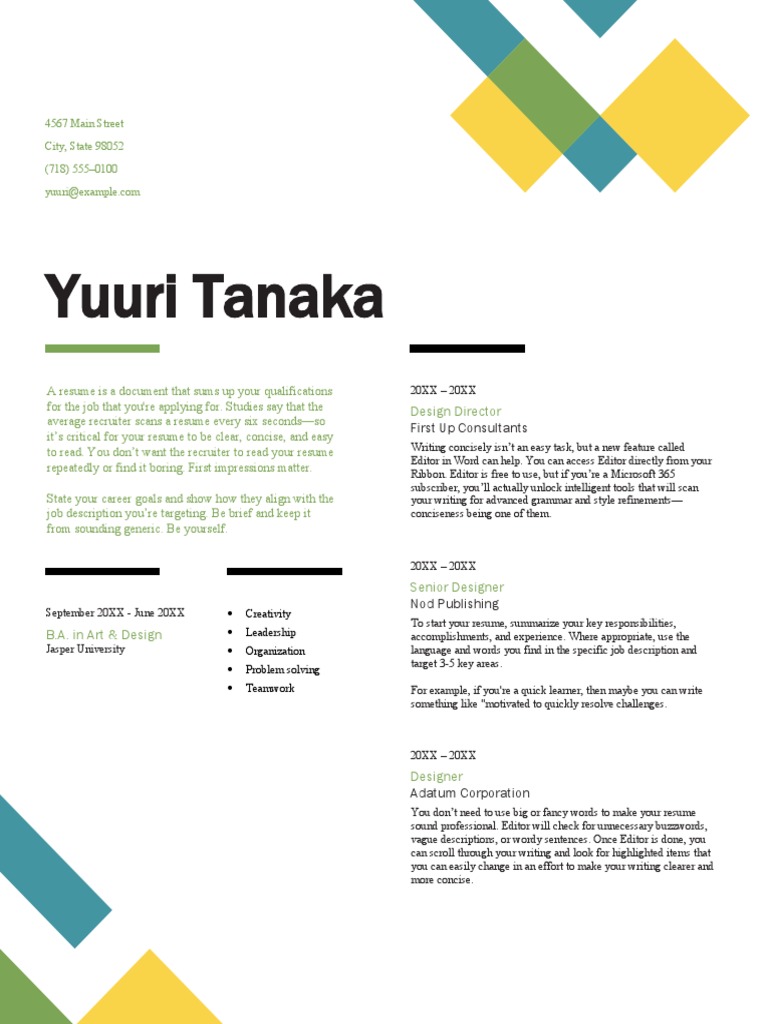 Tips for Creating a Concise and Impactful Resume | PDF | Résumé ...