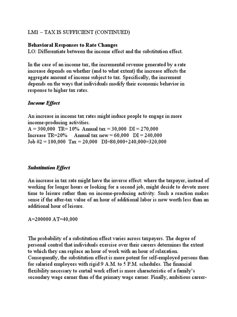 LM1 Tax Is Sufficient Part2 1 | PDF | Finance & Money Management