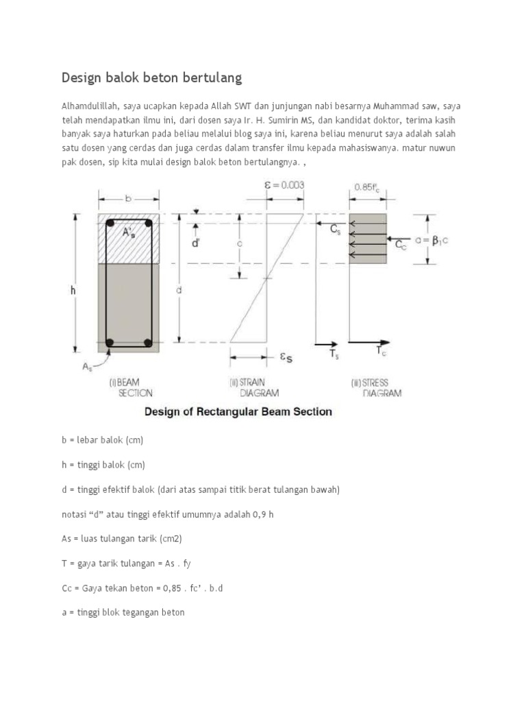 Design Balok Beton | PDF | Metode & Bahan Ajar