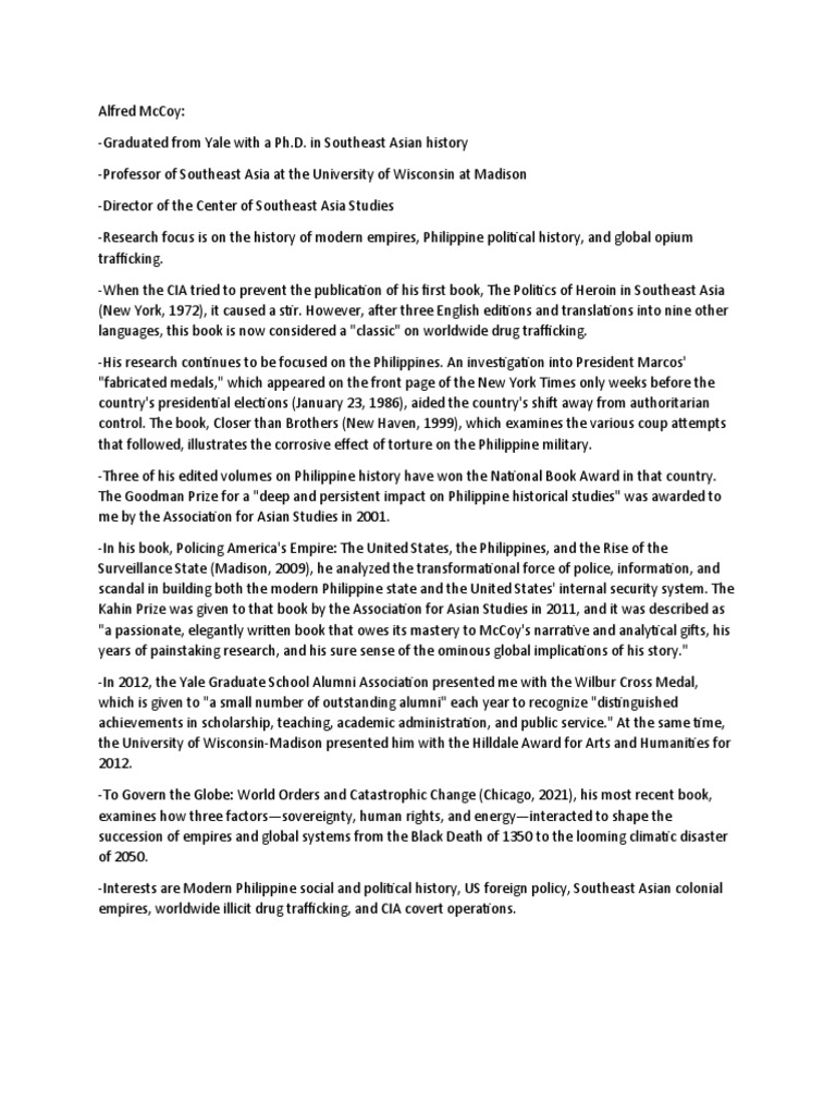 Alfred McCoy | PDF | Cartoon