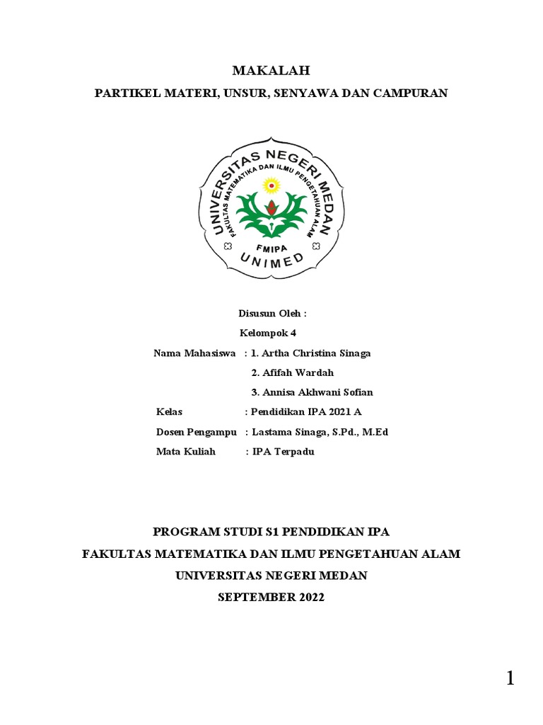 Makalah Ipa Terpadu - Kel 4 | PDF