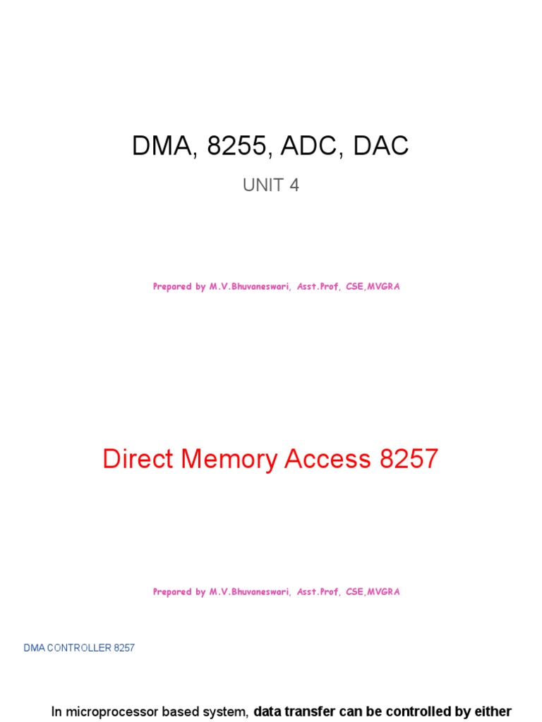 Mpi Unit 4 | PDF | Digital To Analog Converter | Analog To Digital Converter