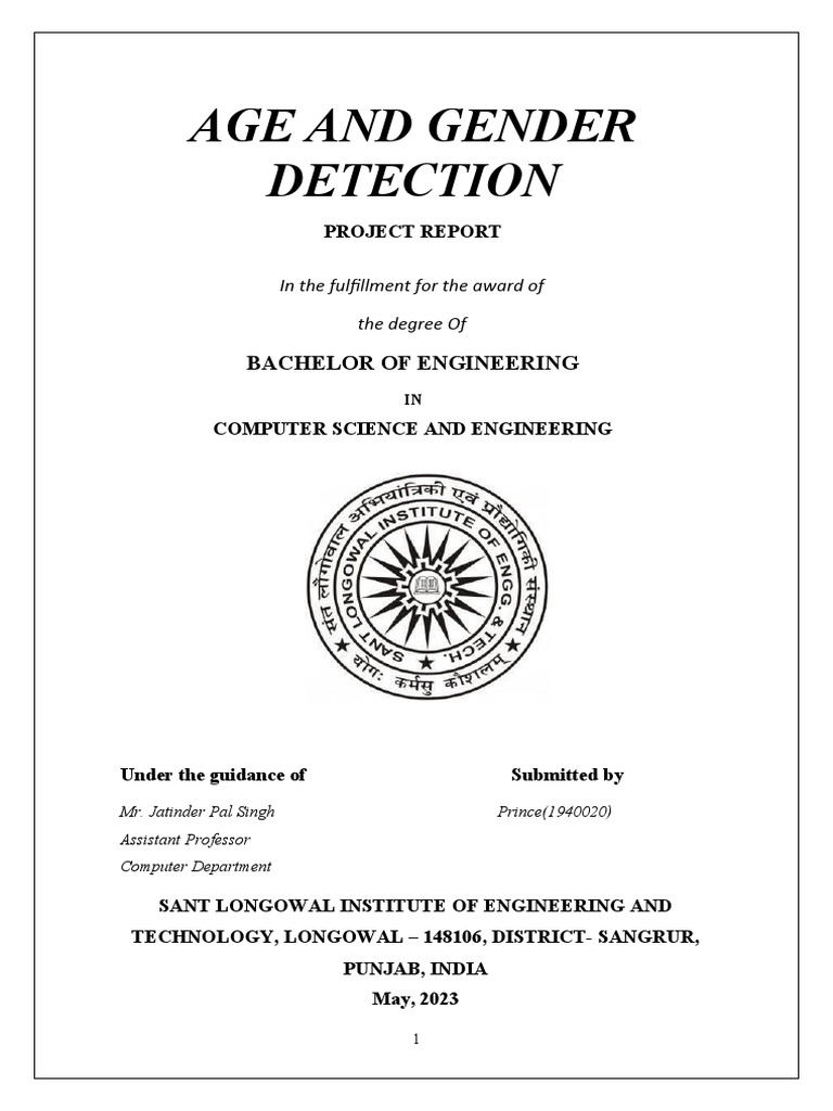 Age And Gender Detection Pdf Artificial Neural Network Deep Learning