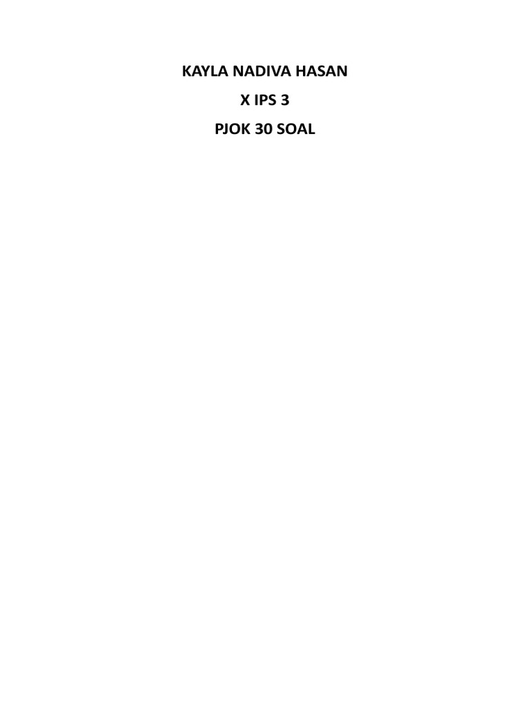 Pjok Kayla | PDF