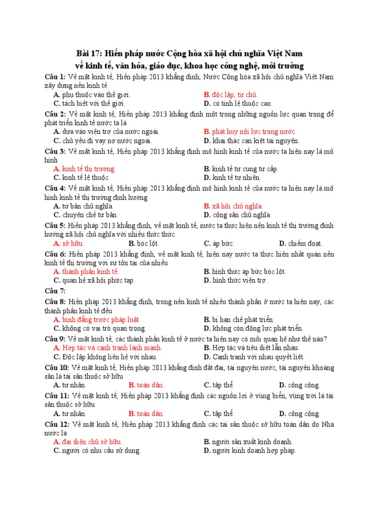 Bài 17 KTPL 10 | PDF