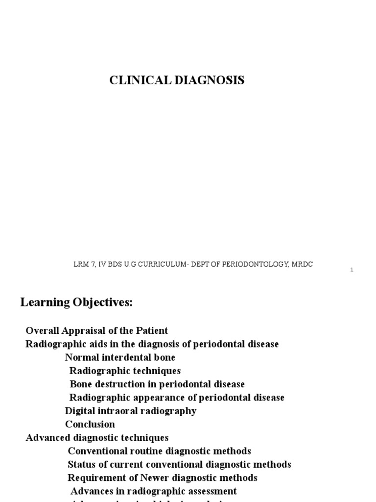 LRM 7 IV Clinical Diagnosis Diag | PDF | Periodontology | Immunofluorescence