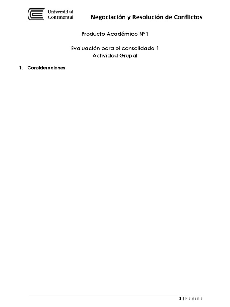 Pa1 Negoc y Resoluc de Conflictos | PDF | Evaluación | Ciencia cognitiva Pa1 Negoc y Resoluc de Conflictos | PDF | Evaluación | Ciencia cognitiva