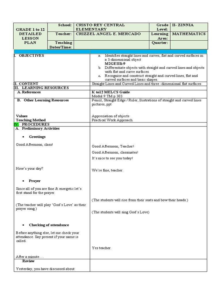 DLP - Straight Lines and Curved Lines and Three - Dimensional Flat ...