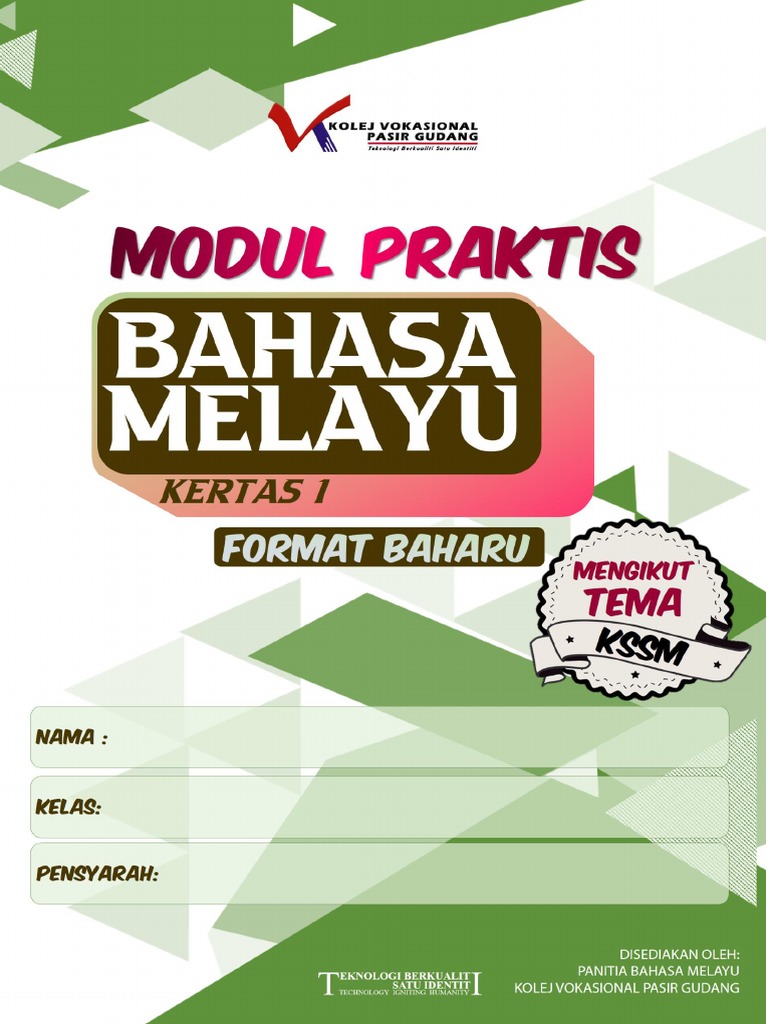 Modul Praktis Bahasa Melayu Kertas 1 | PDF