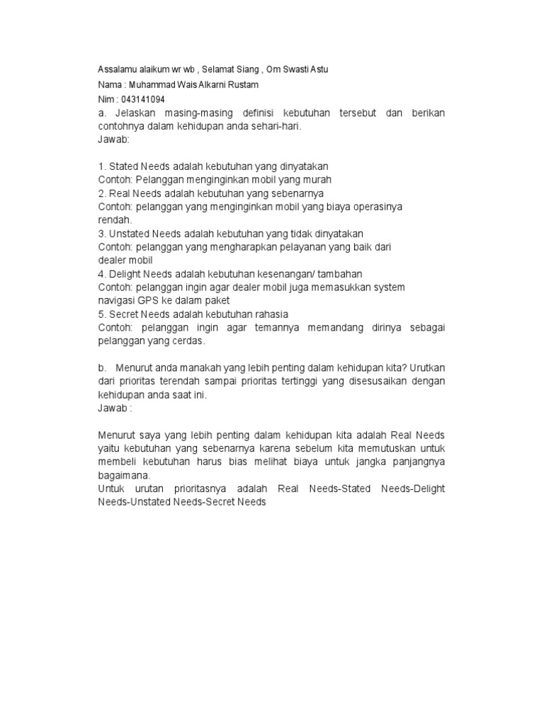 TGS 1 MN Pemasaran | PDF