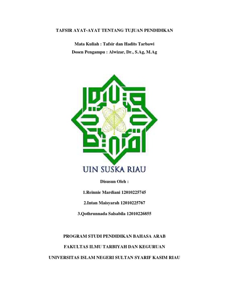 Tafsir Kel.2-Tujuan Pendidikan | PDF