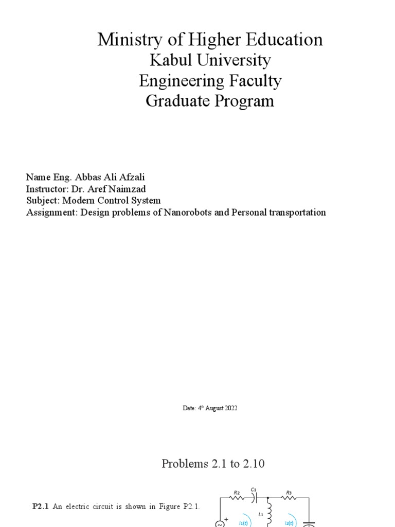 Abbas Ali Afzali's Finilaized 2nd Home Work | PDF | Nonlinear System ...
