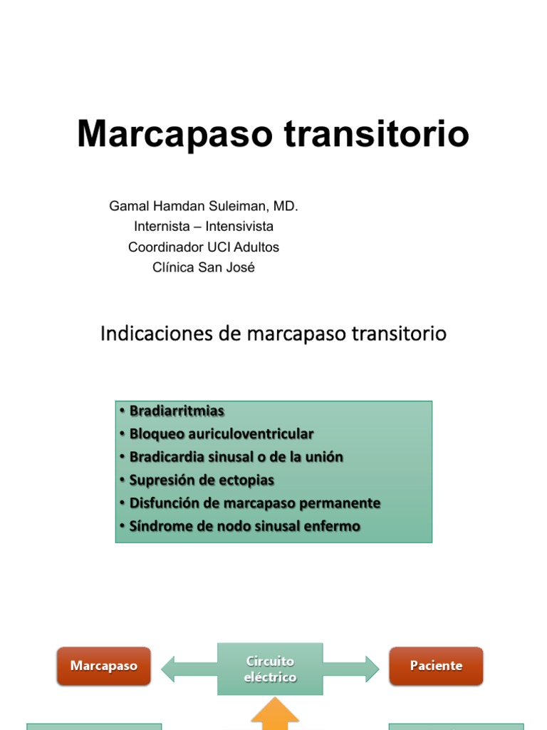 Modos de marcapaso transitorio y sus indicaciones | PDF | Marcapasos ...