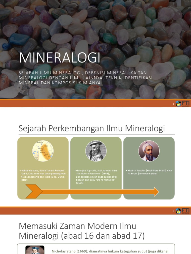 Sejarah Perkembangan Ilmu Mineralogi | PDF
