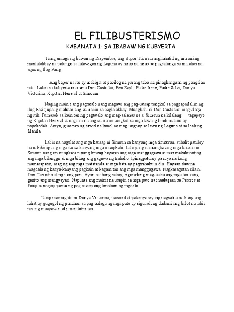 EL FILIBUSTERISMO | PDF