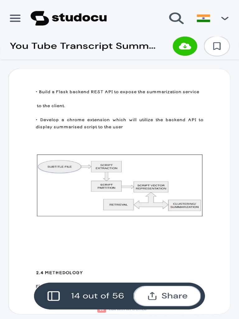 You Tube Transcript Summarizer Youtube Transcript Summariser Mini Project Report Submitted By 