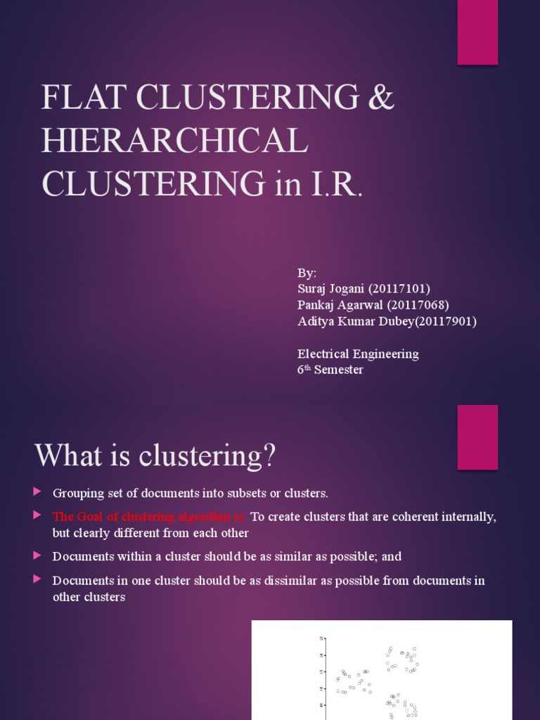 Flat Clustering & Hierarchical Clustering in I.R | PDF | Cluster Analysis | Spatial Analysis