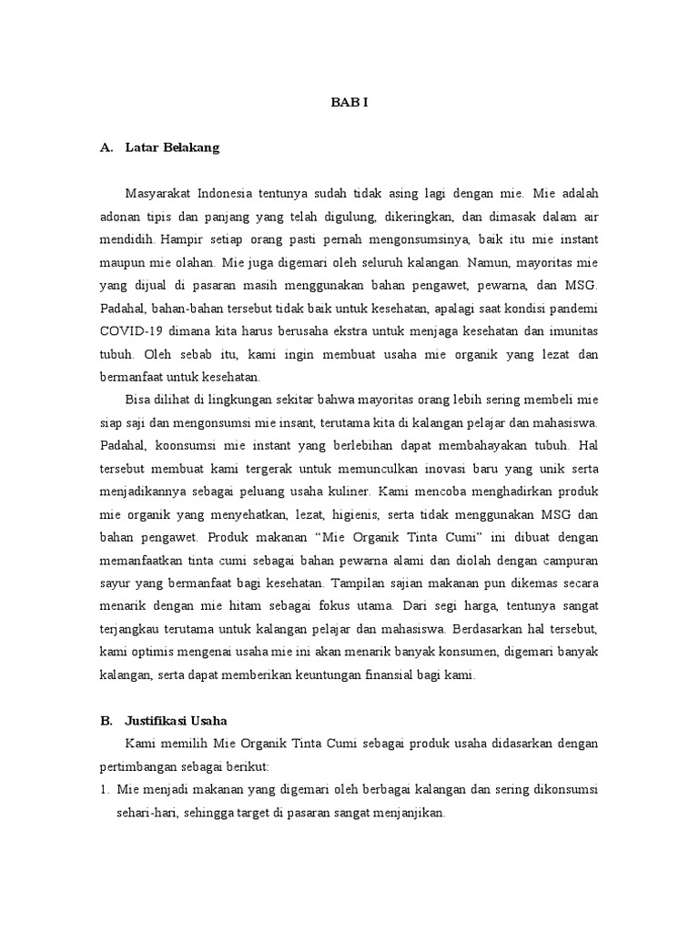 BAB I - Latar Belakang, Justifikasi, Manfaat | PDF