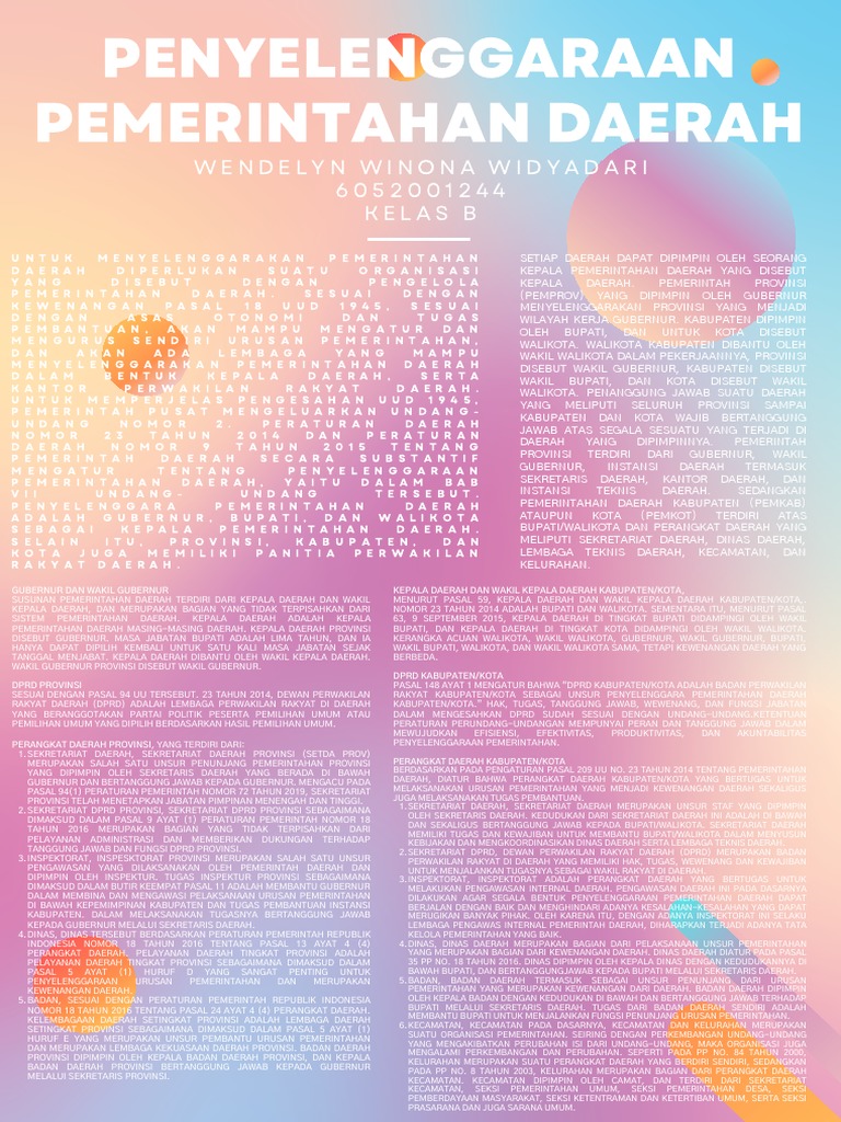 Mind Map Hukum Pemerintahan Daerah | PDF