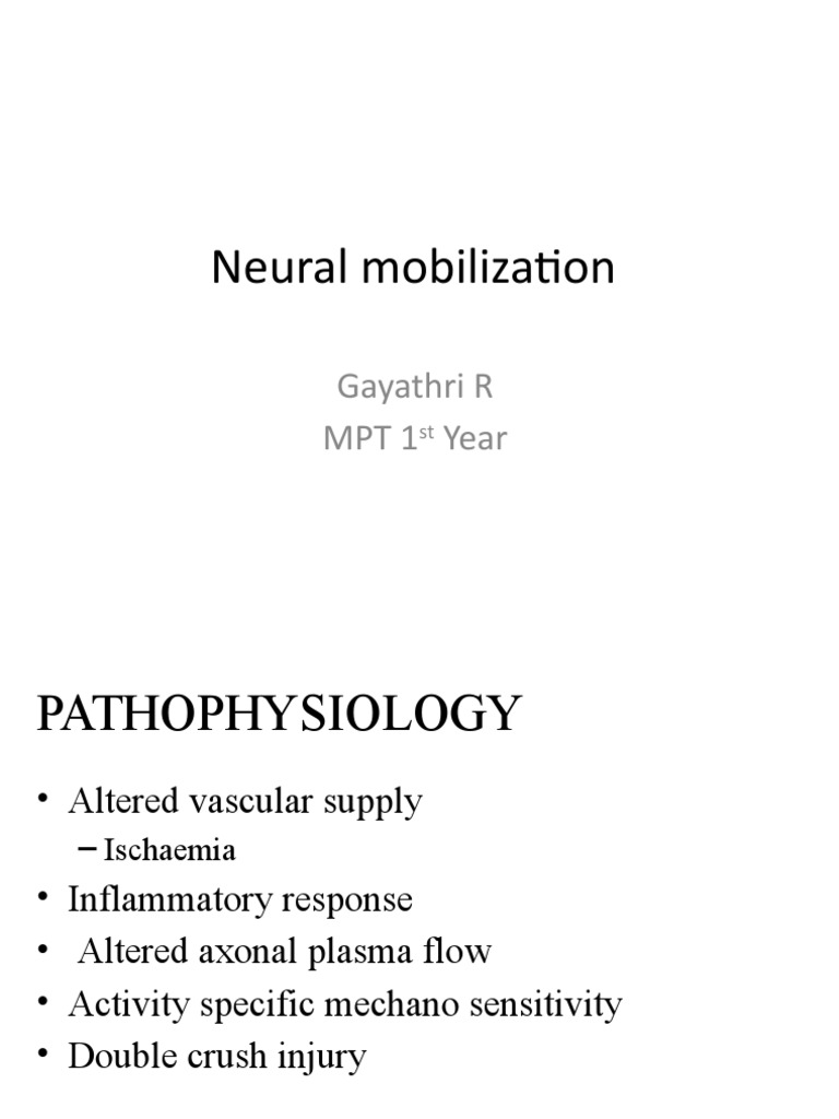 Neural Mobilization Techniques for the Treatment of Peripheral Nerve ...